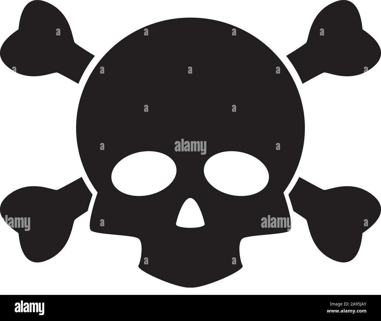 skull and crossbones icon on white background. flat style. death skull ...