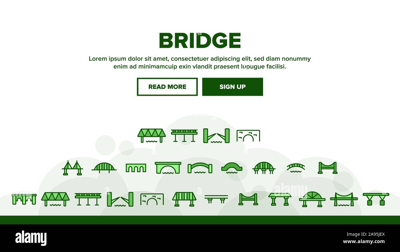 Bridge Construction Landing Header Vector Stock Vector Image & Art - Alamy