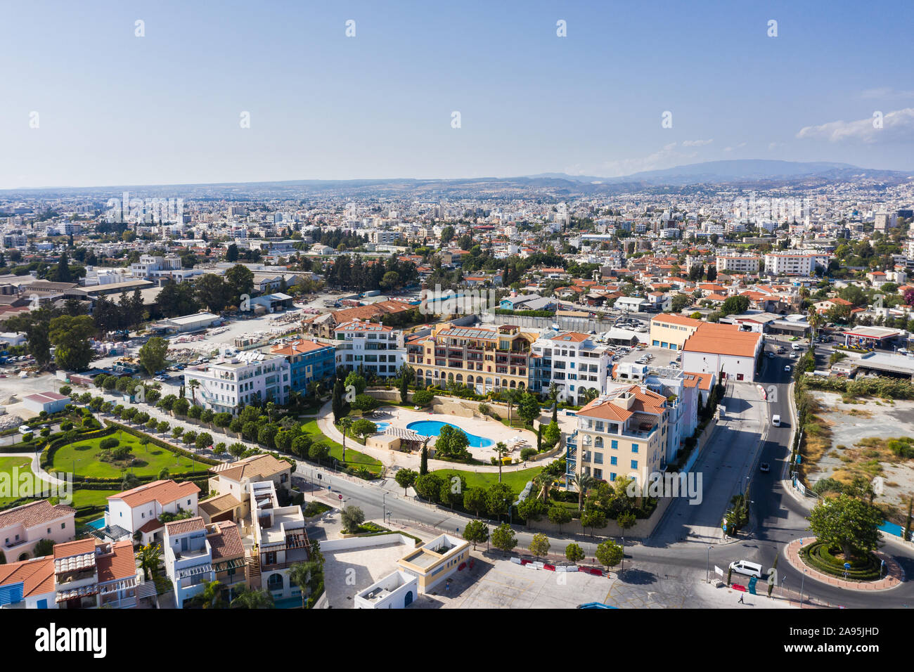 Aerial: The cityscape of Limassol, Cyprus Stock Photo - Alamy