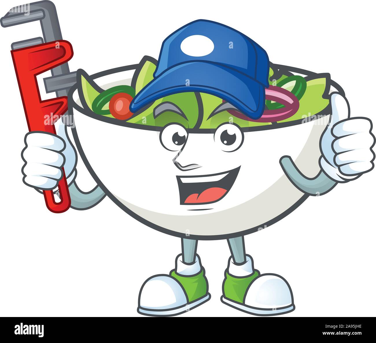 Character on plumber with cartoon fruit salad Stock Vector Image & Art ...