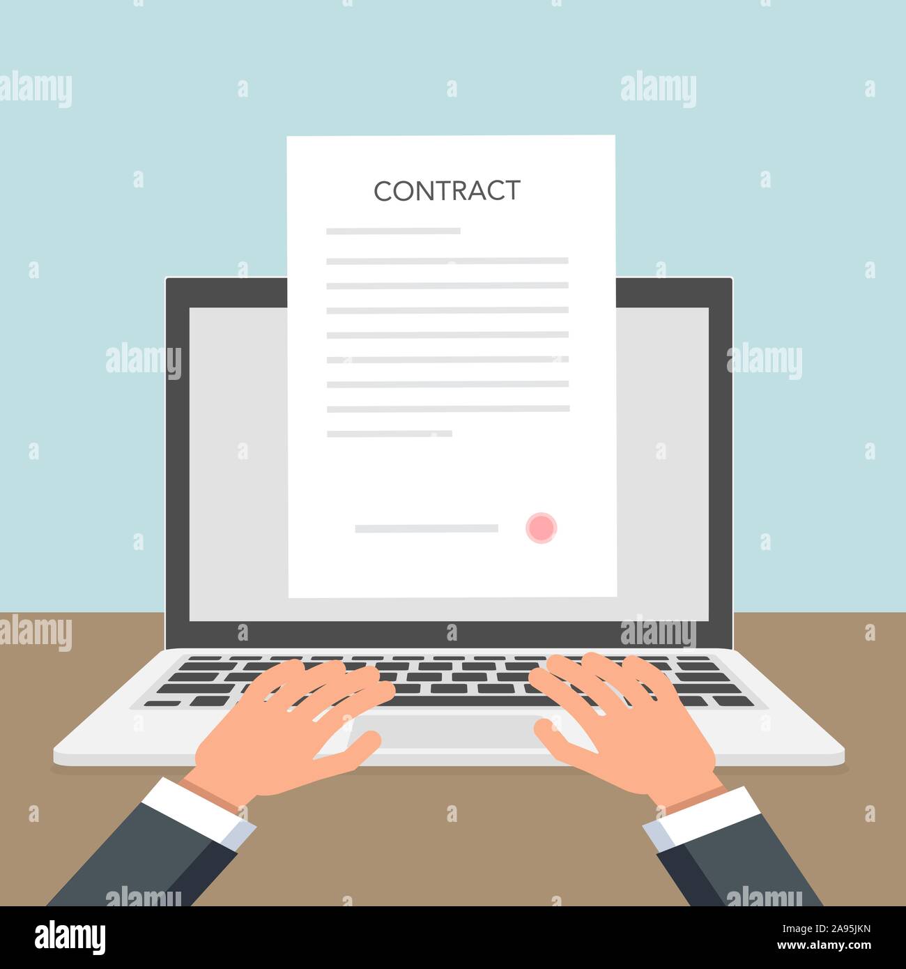 Signing contract cartoon hi-res stock photography and images - Alamy