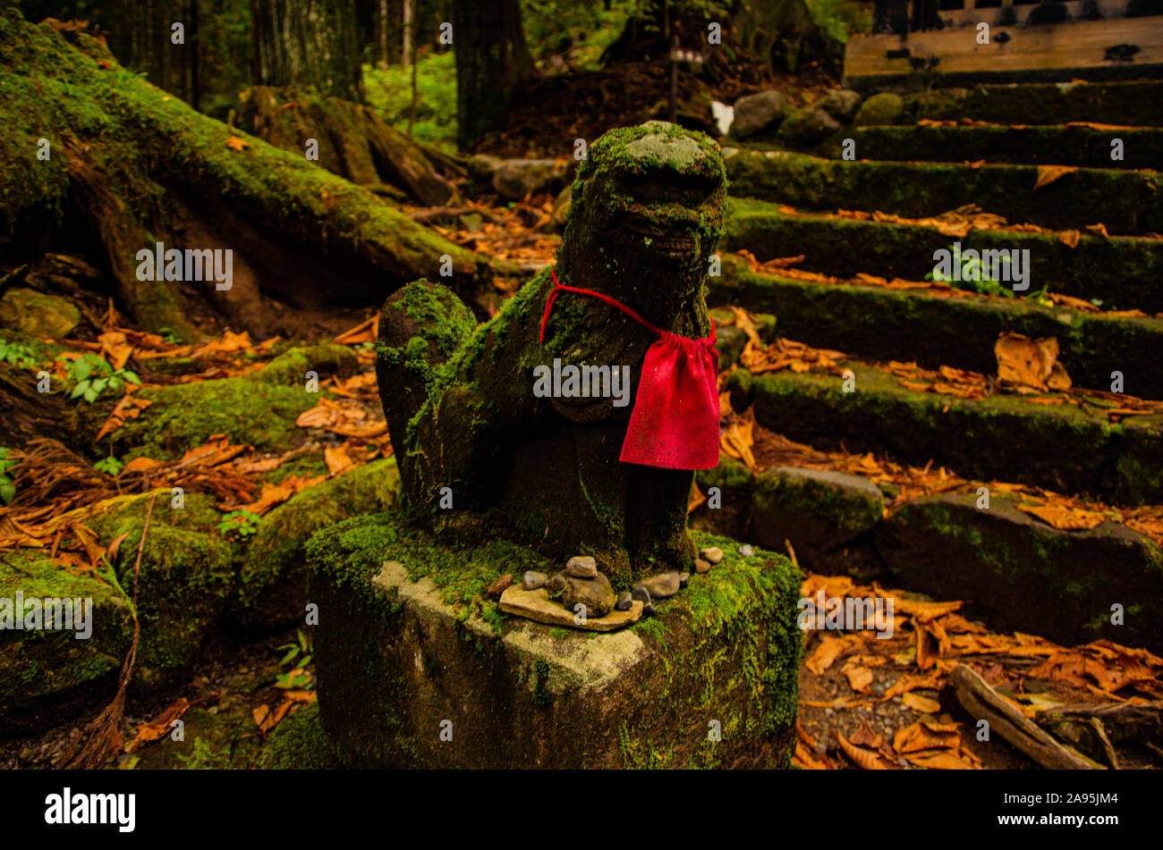 Lion statue in Nikko shrine, Japan Stock Photo - Alamy