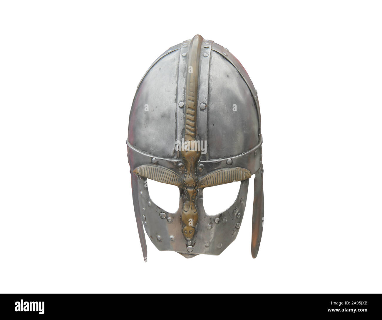 An Old Classic Metal Fighting Armour Face Helmet Stock Photo - Alamy