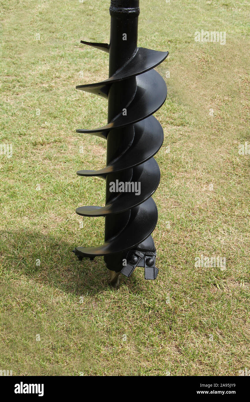 An Agricultural Earth and Hole Drilling Augar Device Stock Photo - Alamy