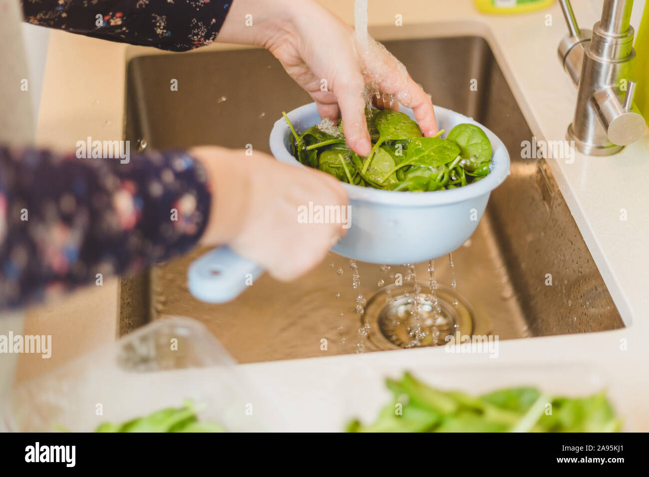 Washing fresh fruits vegetables hi-res stock photography and images - Alamy