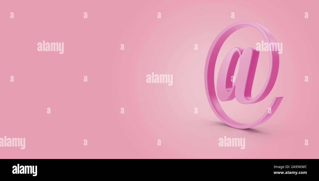 At Symbol in abstract pastel coral pink color paint with pastel pink ...