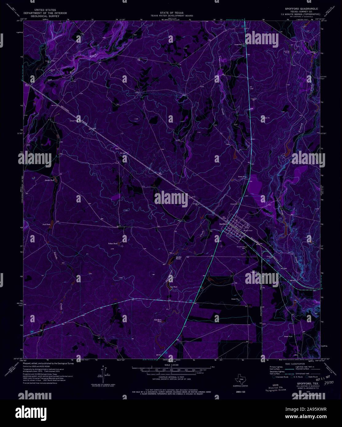 Map of spofford texas hi-res stock photography and images - Alamy