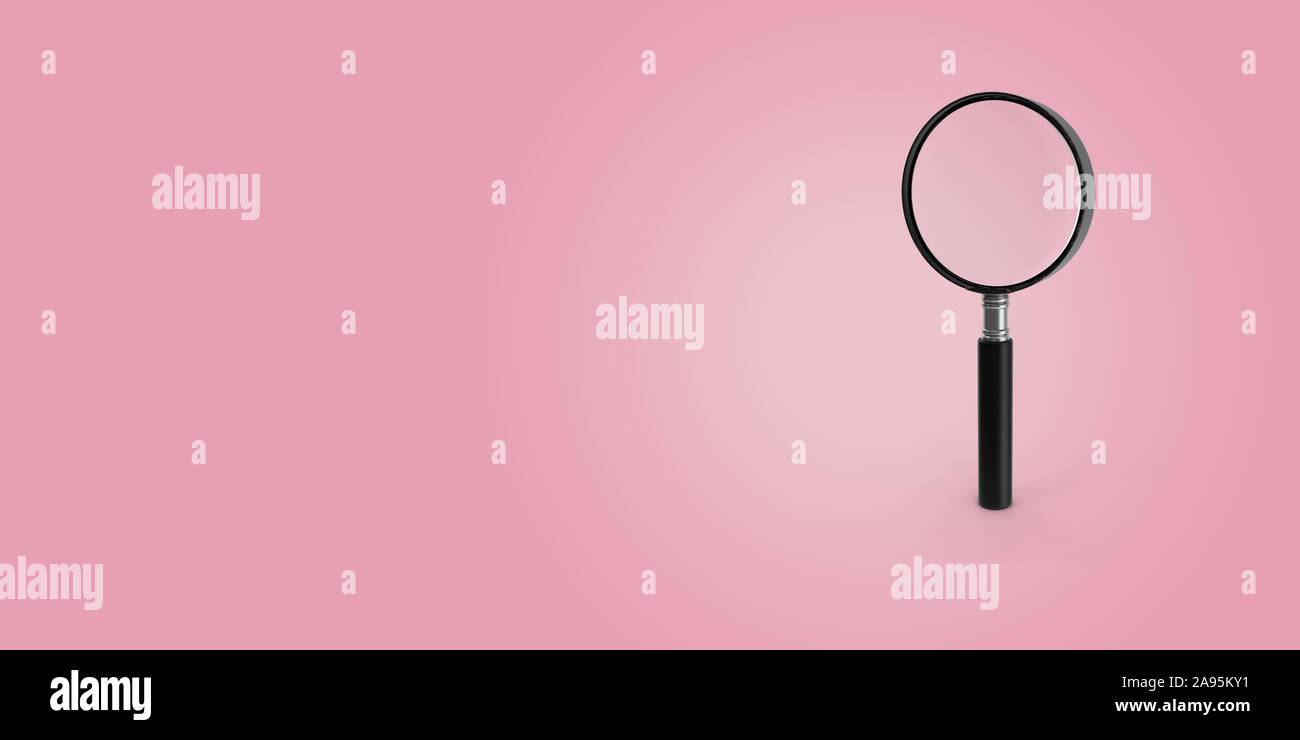 Magnifying Glass in abstract pastel coral pink color paint with pastel ...