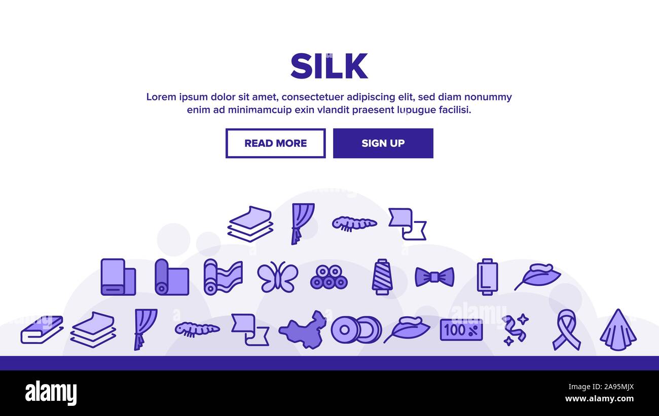 Silk Landing Header Vector Stock Vector Image & Art - Alamy