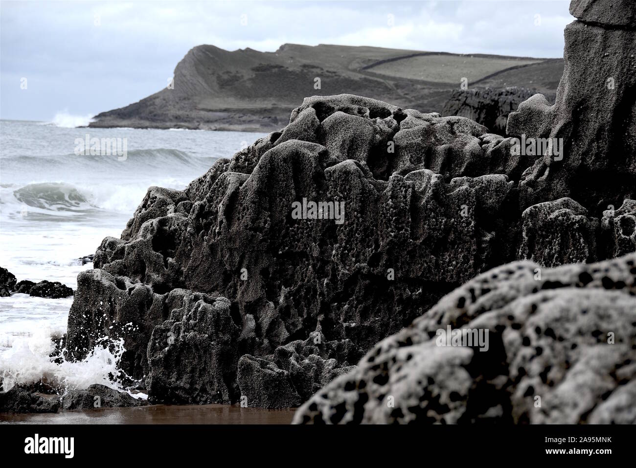 Mewslade beach Gower peninsula Wales Stock Photo - Alamy