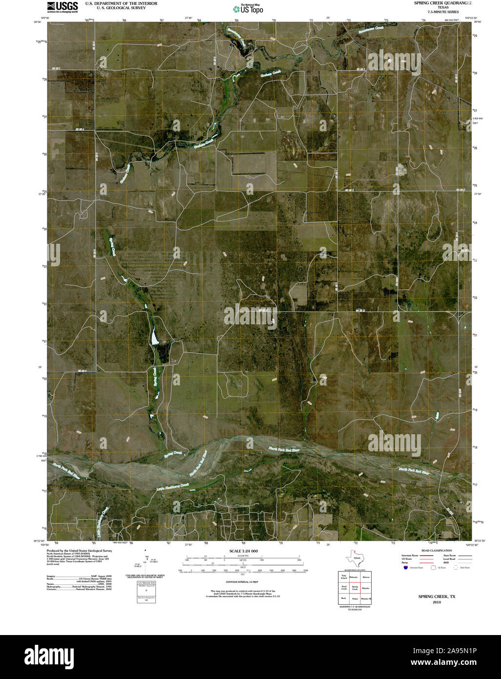 Spring creek map hi-res stock photography and images - Alamy