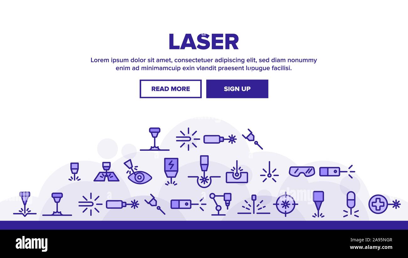 Laser Beam Landing Header Vector Stock Vector Image & Art - Alamy