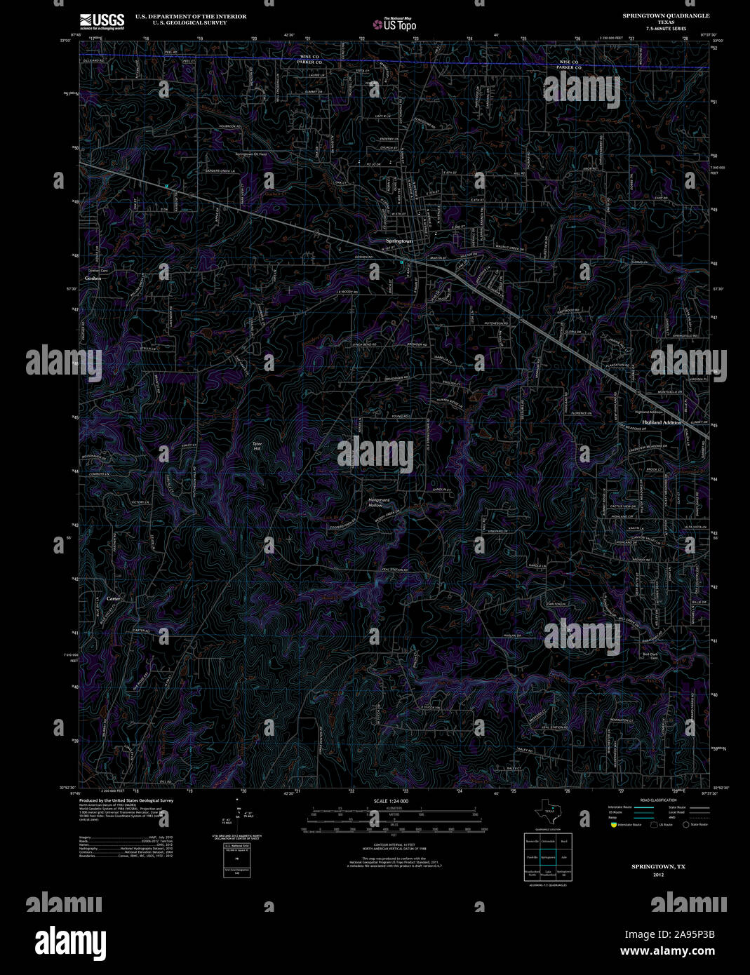 Map of springtown hi-res stock photography and images - Alamy