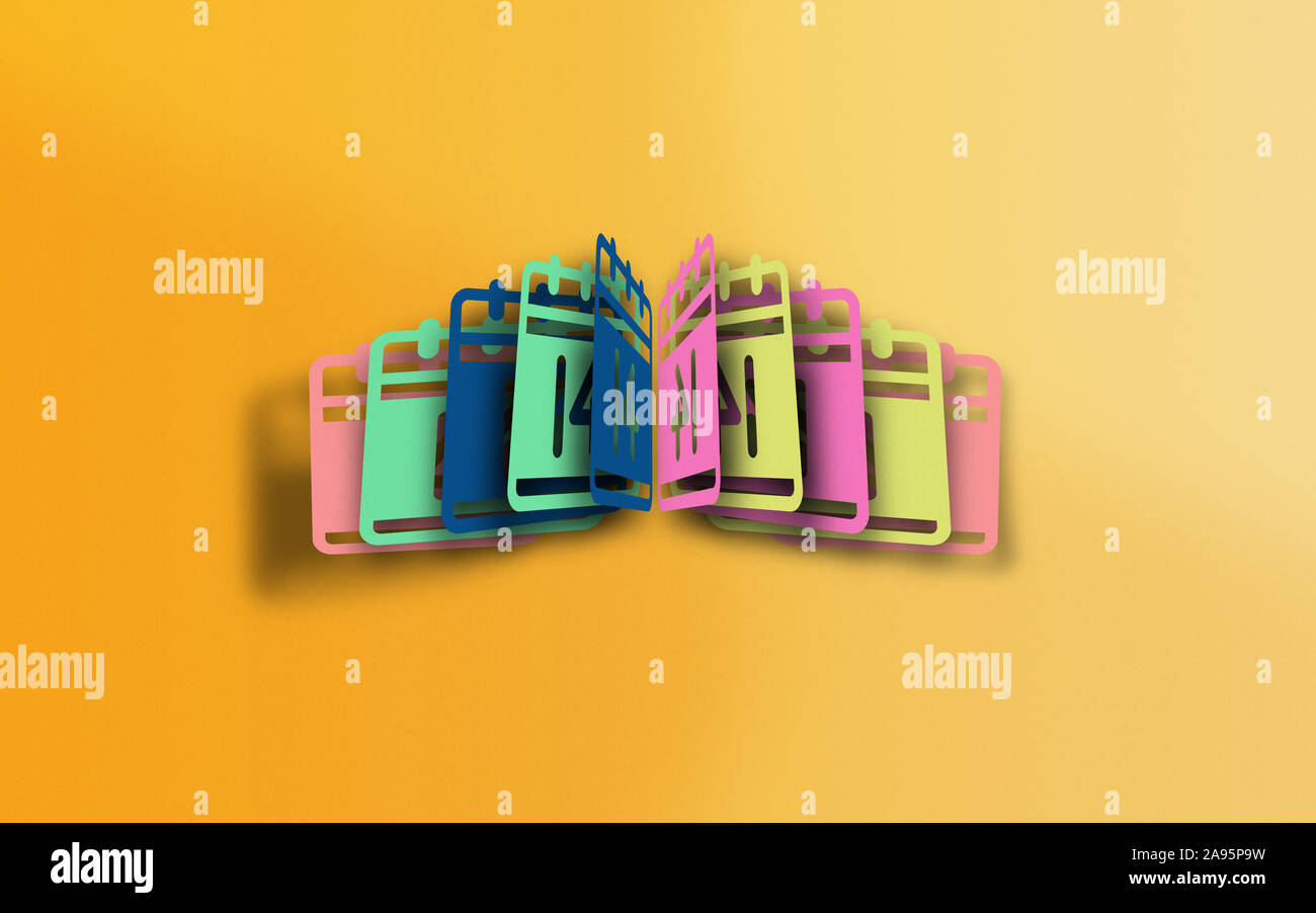 Pound symbol in multi colors is paper crafted and opened on a paper ...