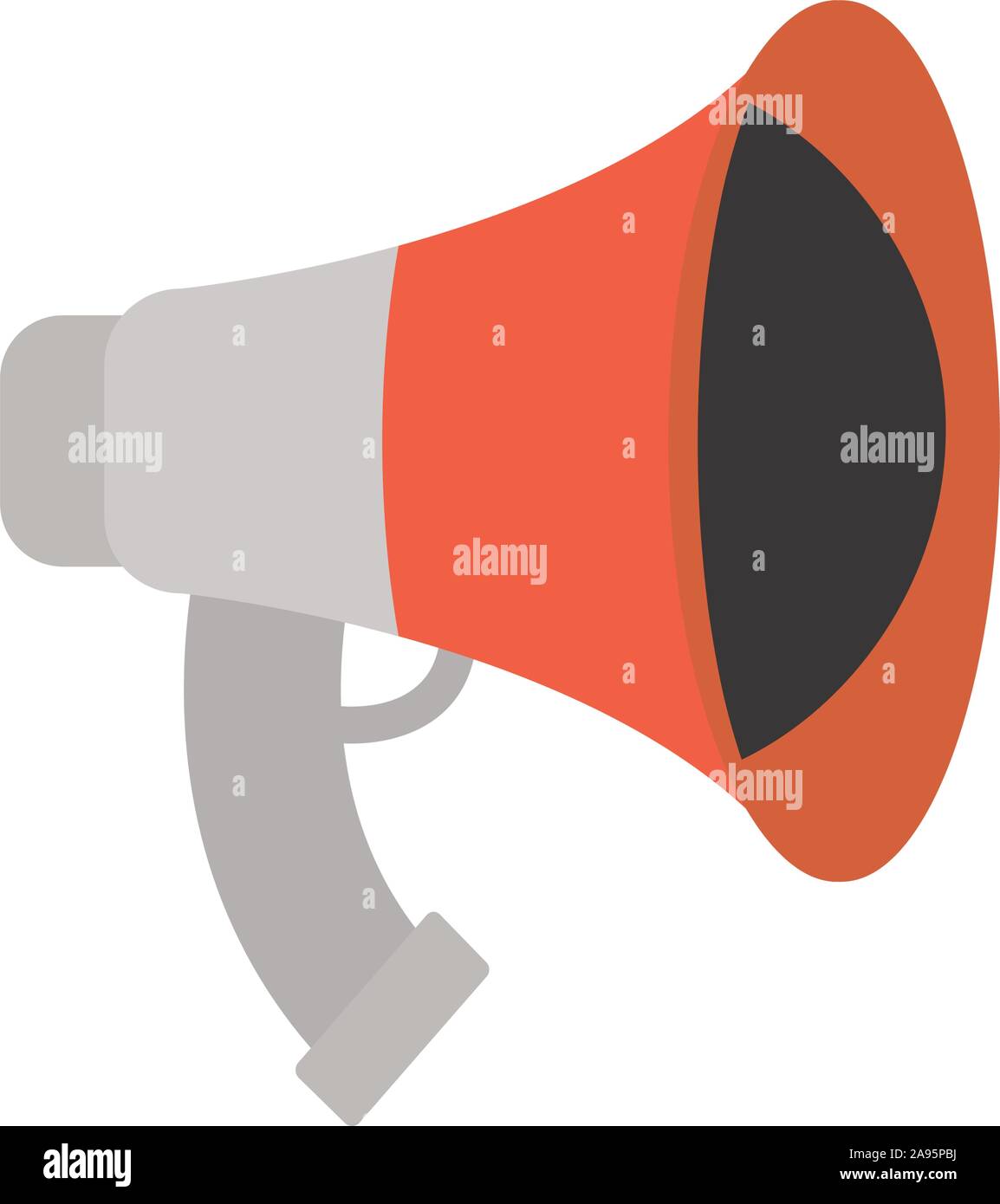 fire megaphone flat style icon vector illustration design Stock Vector ...