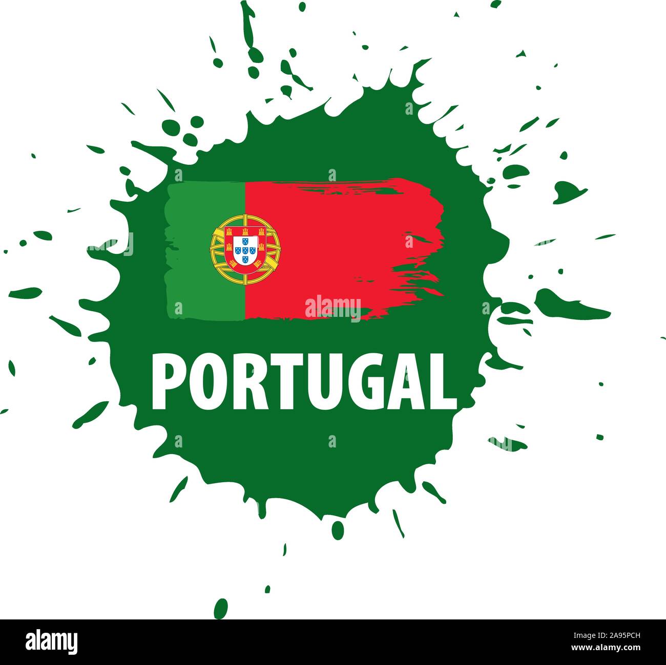 Portugal flag, vector illustration on a white background Stock Vector ...