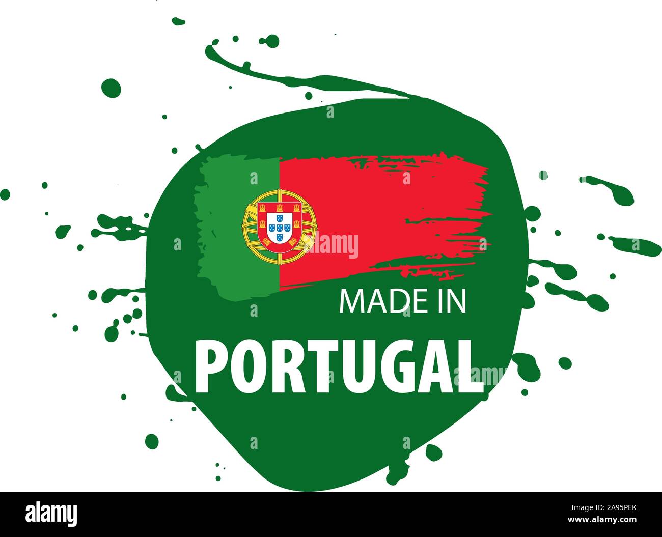 Portugal flag, vector illustration on a white background Stock Vector ...