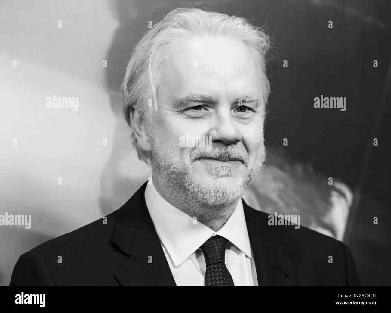 Tim Robbins wearing suit by Giorgio Armani attends premiere of Dark ...