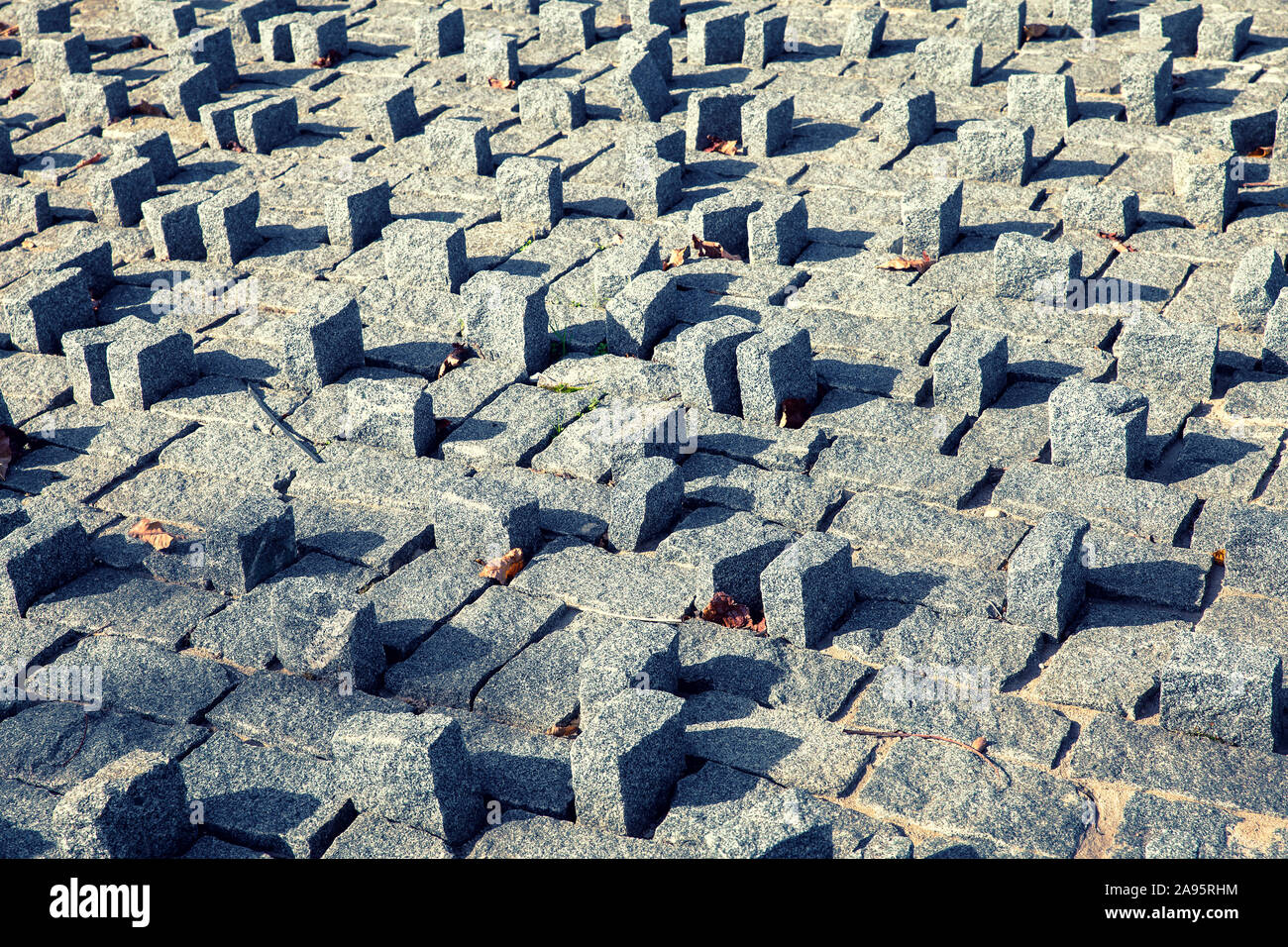 small granite blocks superimposed vertically and horizontally Stock ...