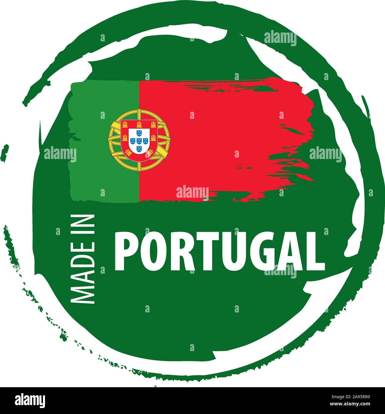 Portugal flag, vector illustration on a white background Stock Vector ...