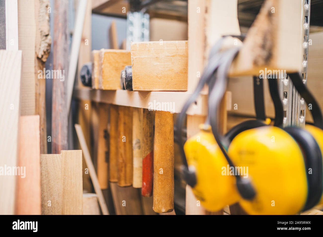 Carpentry workshop - a set of tools carpenter on the workbench Stock ...