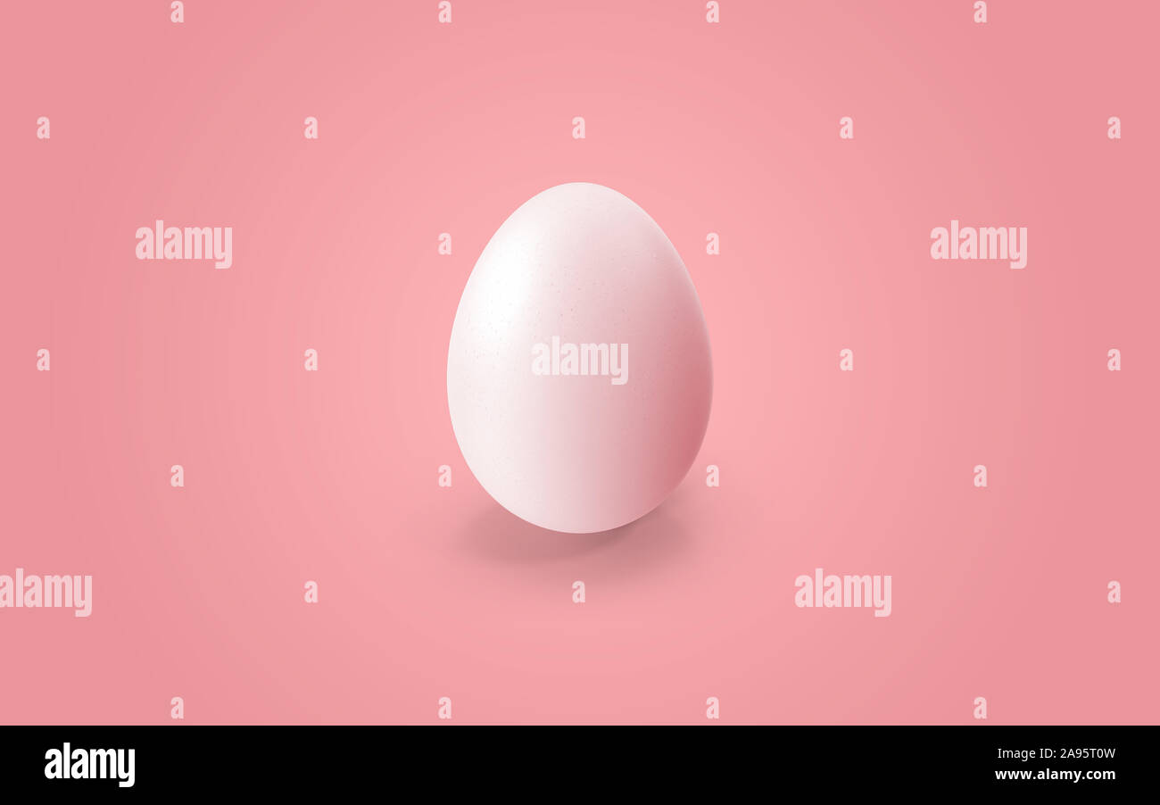Egg in abstract pastel coral pink color paint with pastel pink ...