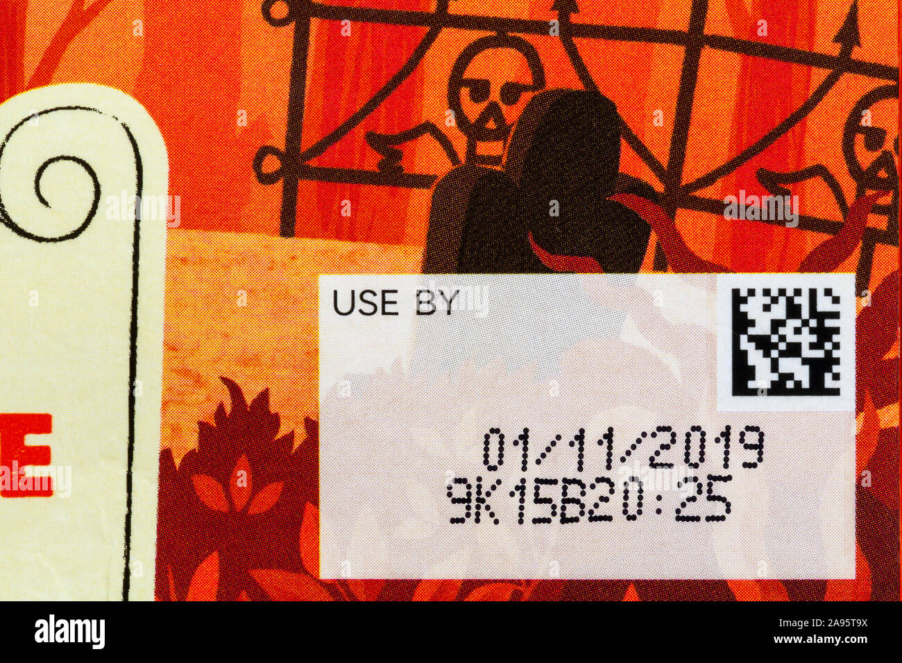 Use by 01/11/2019 date on box of Boo-nilla cheesecake from M&S Stock ...