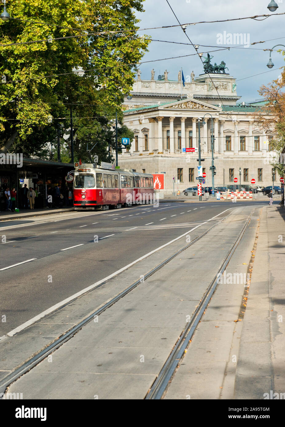 Public transport tram in central Vienna Stock Photo - Alamy