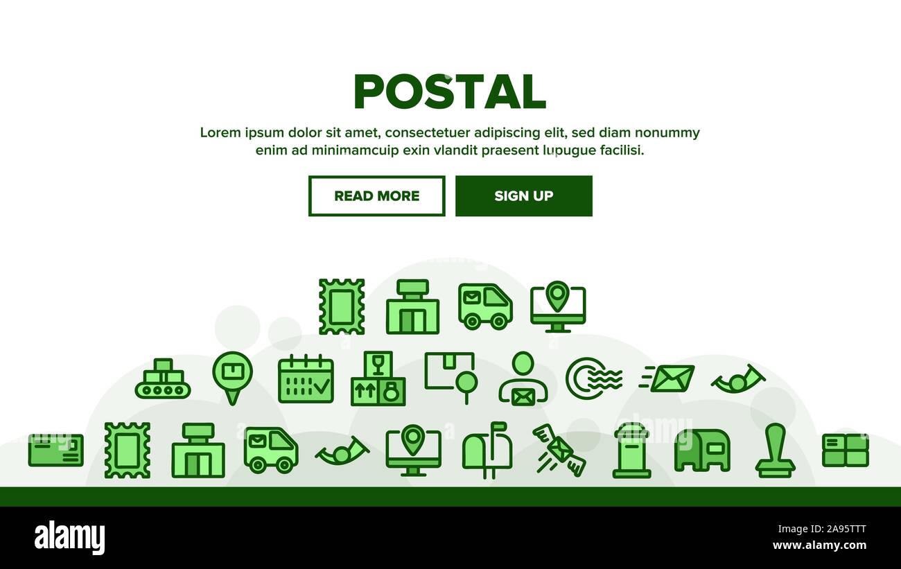 Post Company Landing Header Vector Stock Vector Image & Art - Alamy