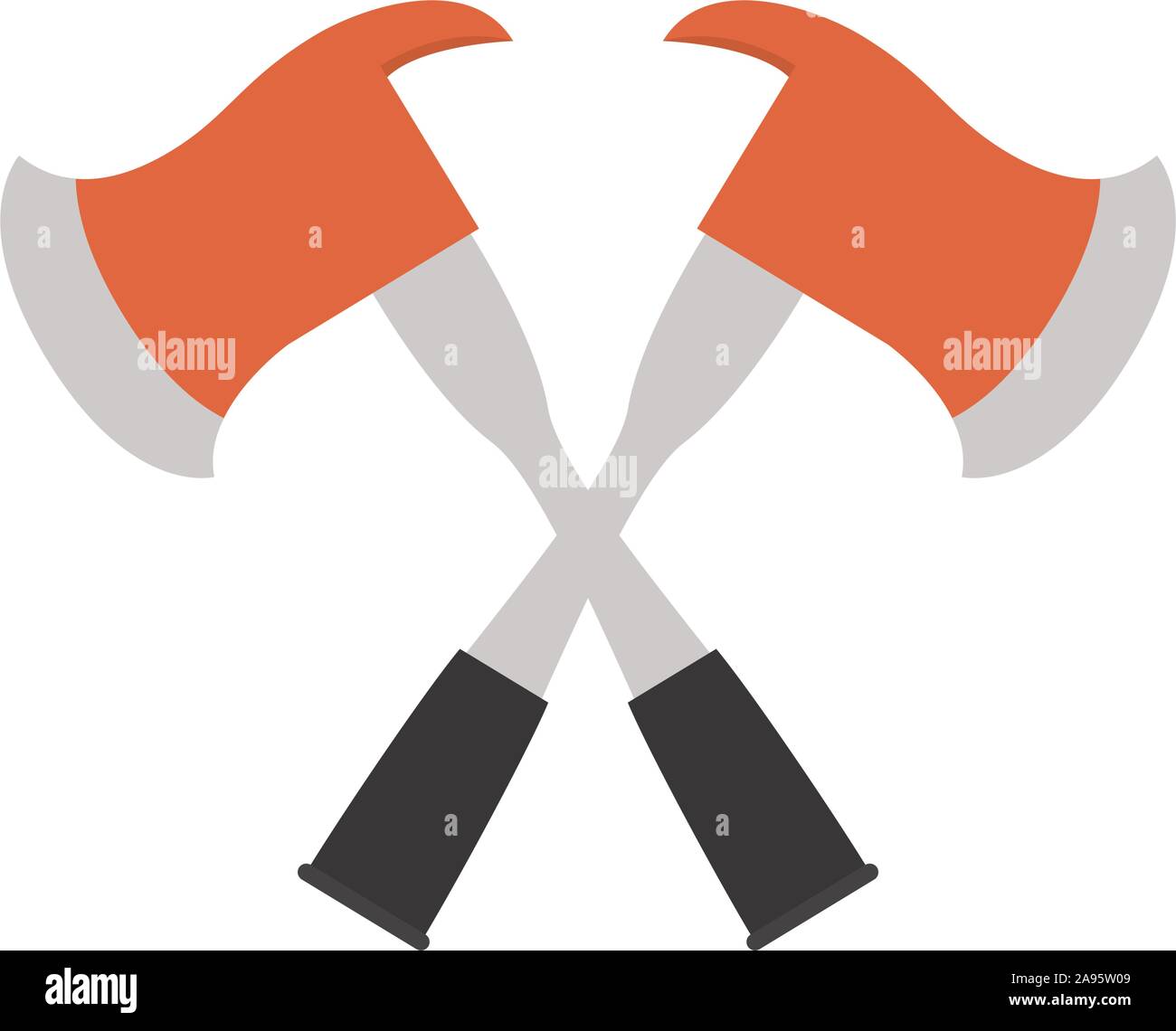 fire axes crossed flat style icon vector illustration design Stock ...