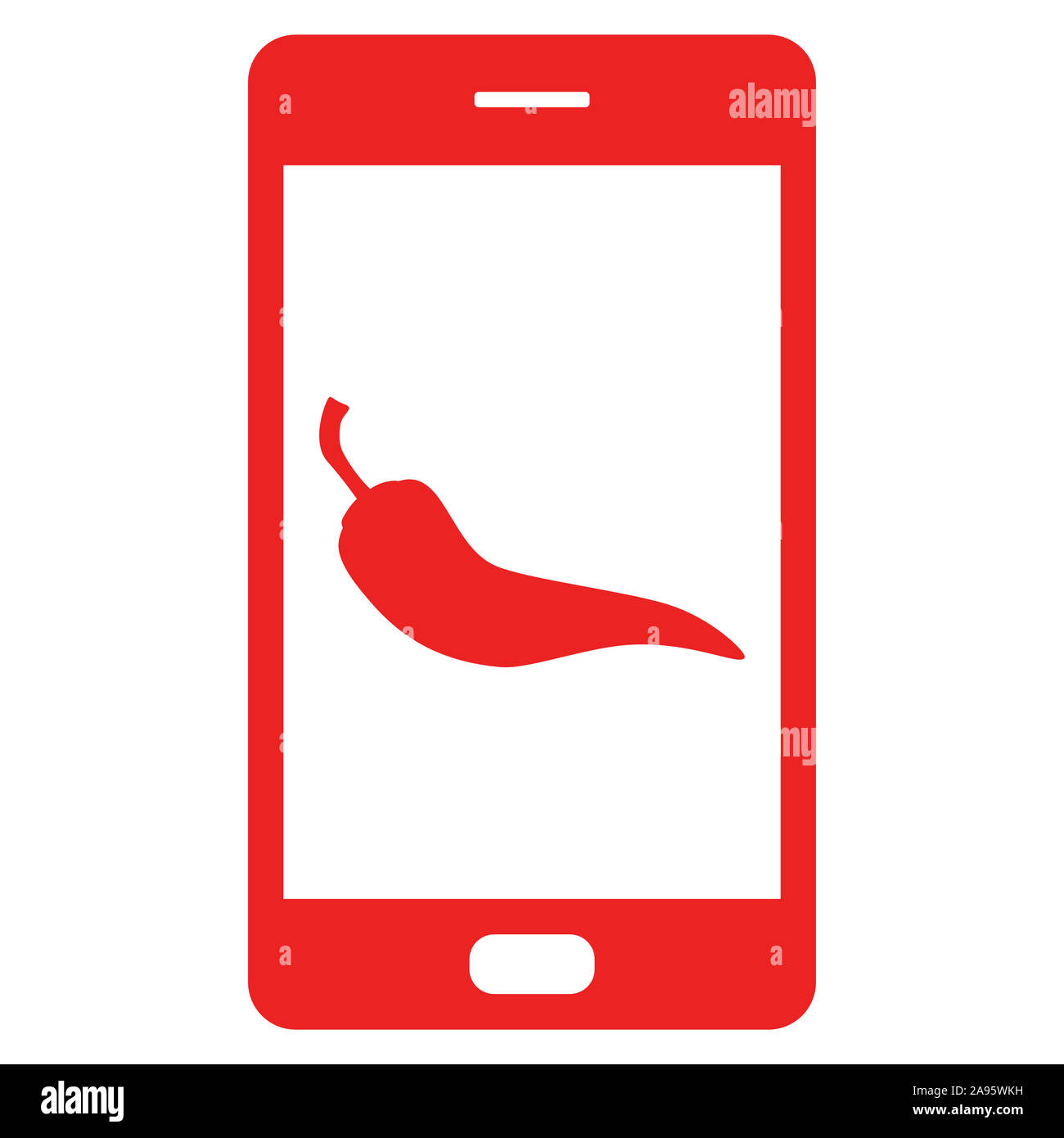 Chili pepper and smartphone Stock Photo - Alamy