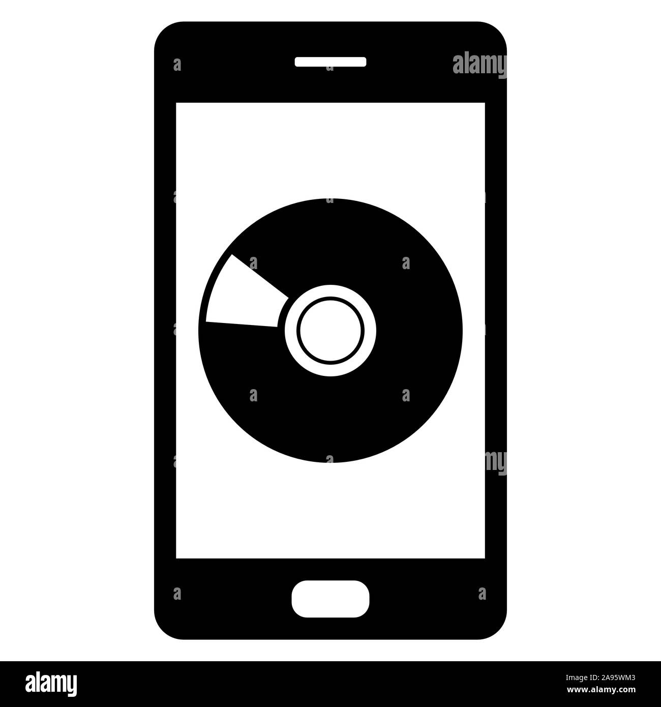 Disc and smartphone Stock Photo - Alamy