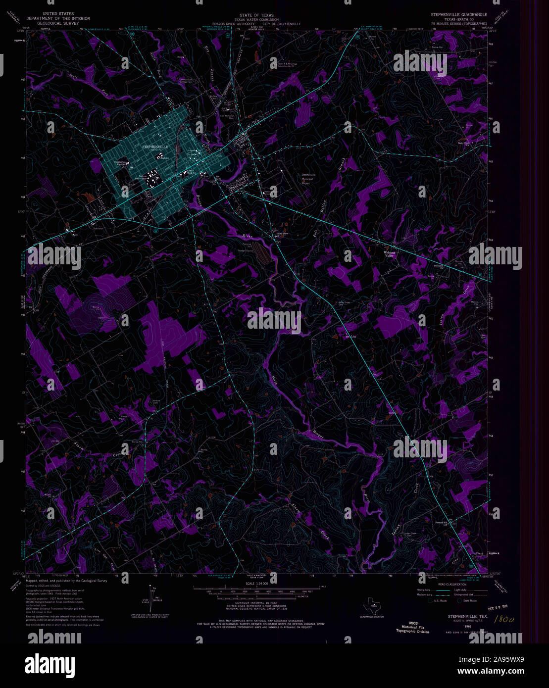 Stephenville texas map hi-res stock photography and images - Alamy