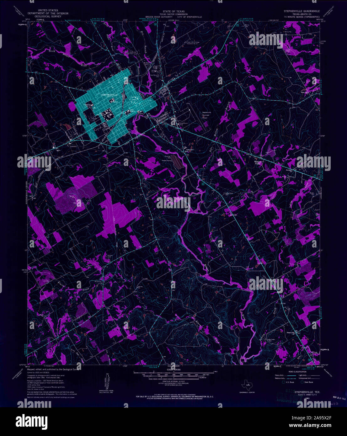 Map of stephenville hi-res stock photography and images - Alamy