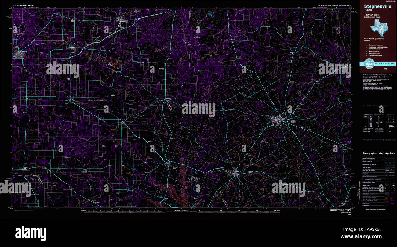 Map Of Stephenville High Resolution Stock Photography and Images - Alamy