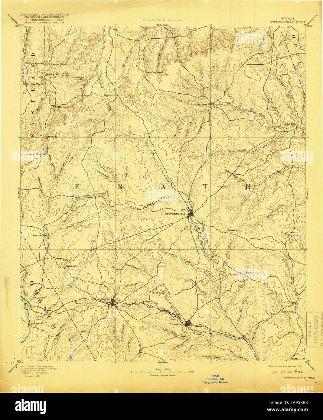 Map of stephenville hi-res stock photography and images - Alamy