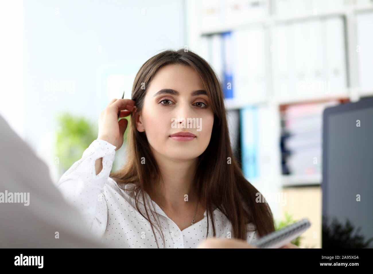 Gorgeous female colleague Stock Photo - Alamy