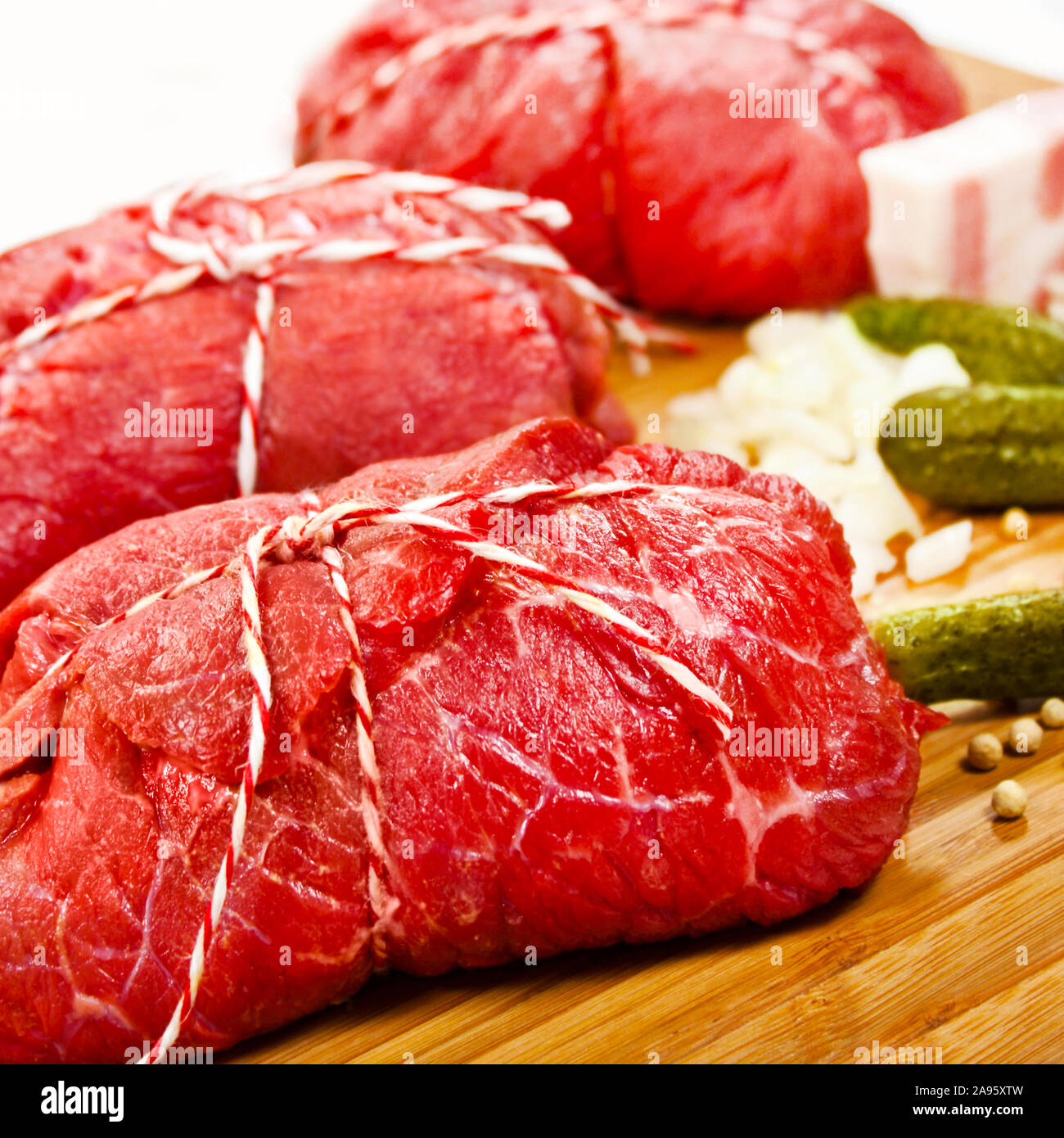 Cooking Beef Roulades Stock Photo - Alamy