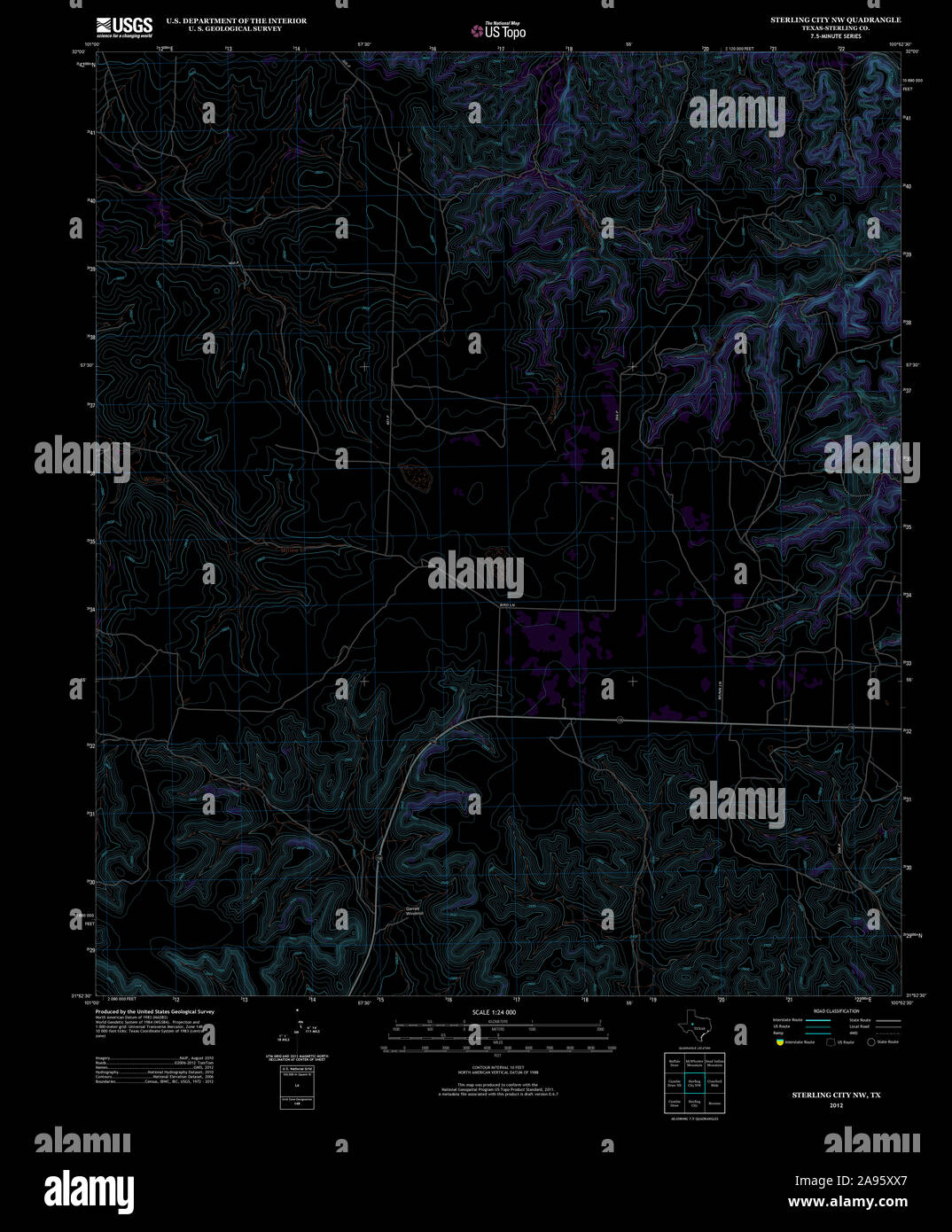 Sterling city map hi-res stock photography and images - Alamy