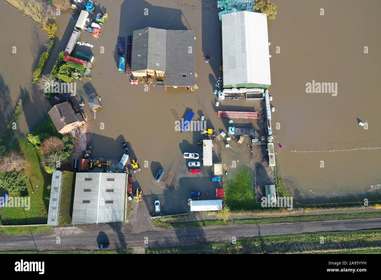 Bay Villa Farm, in Fishlake near Doncaster, which is still swamped by ...