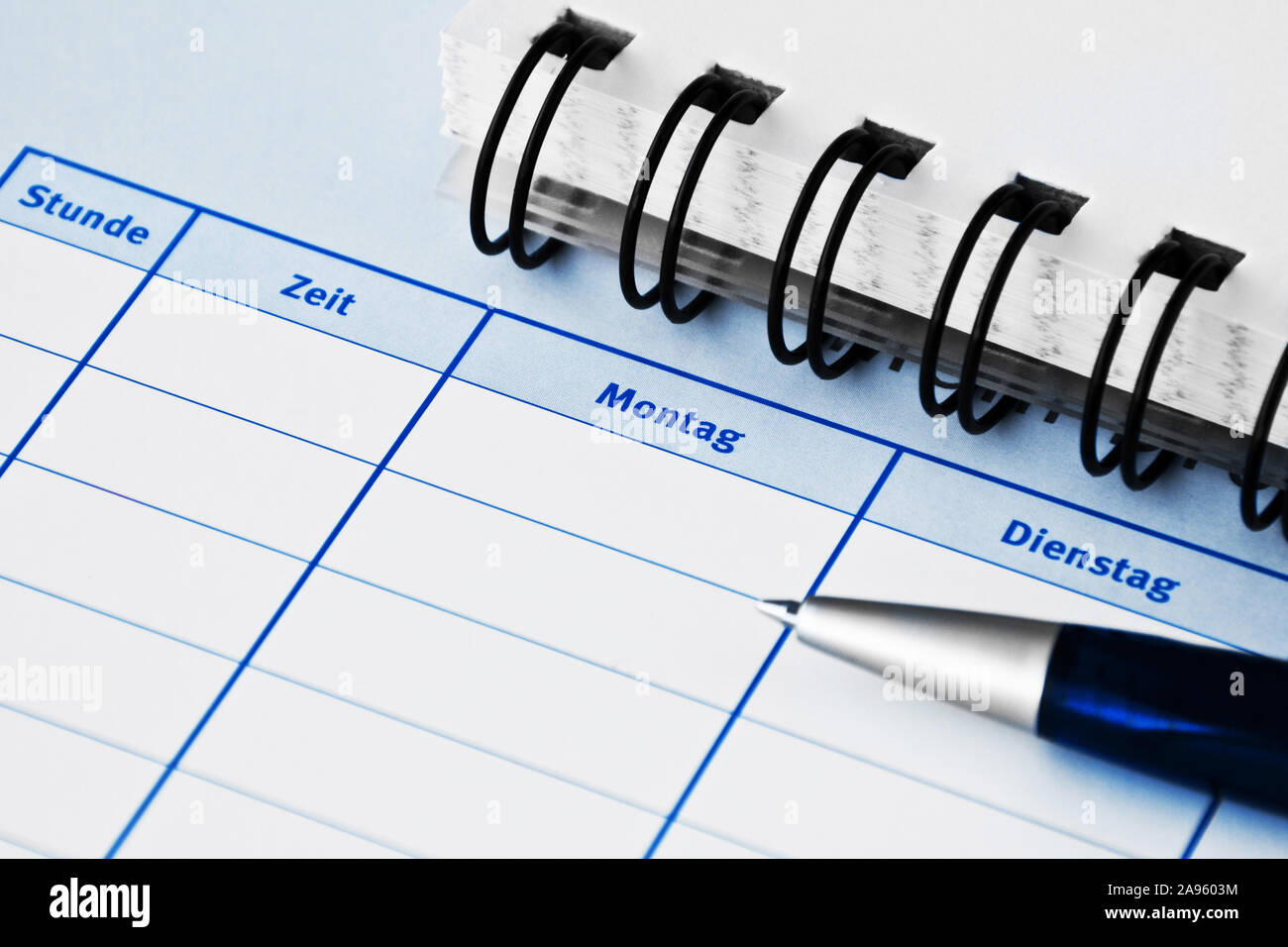 German School timetable Stock Photo - Alamy