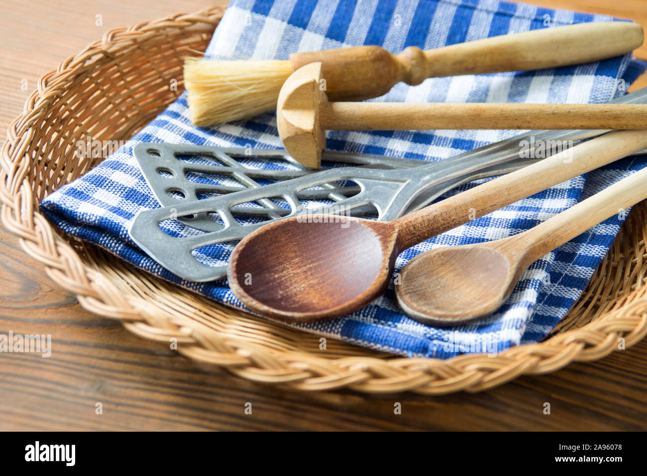 Country kitchen tools Stock Photo - Alamy
