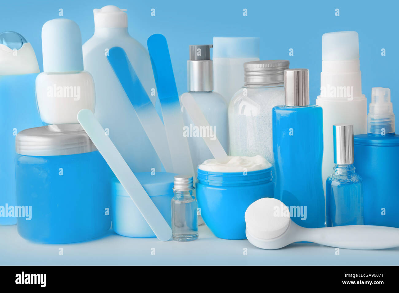 Blue products hi-res stock photography and images - Alamy