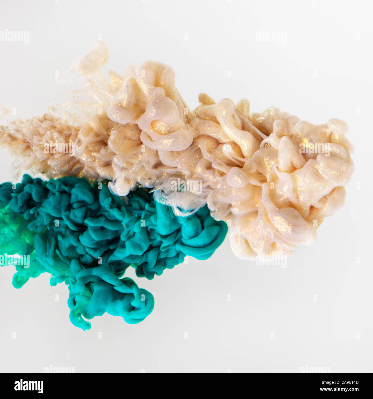 Acrylic colors in water isolated on white background Stock Photo - Alamy