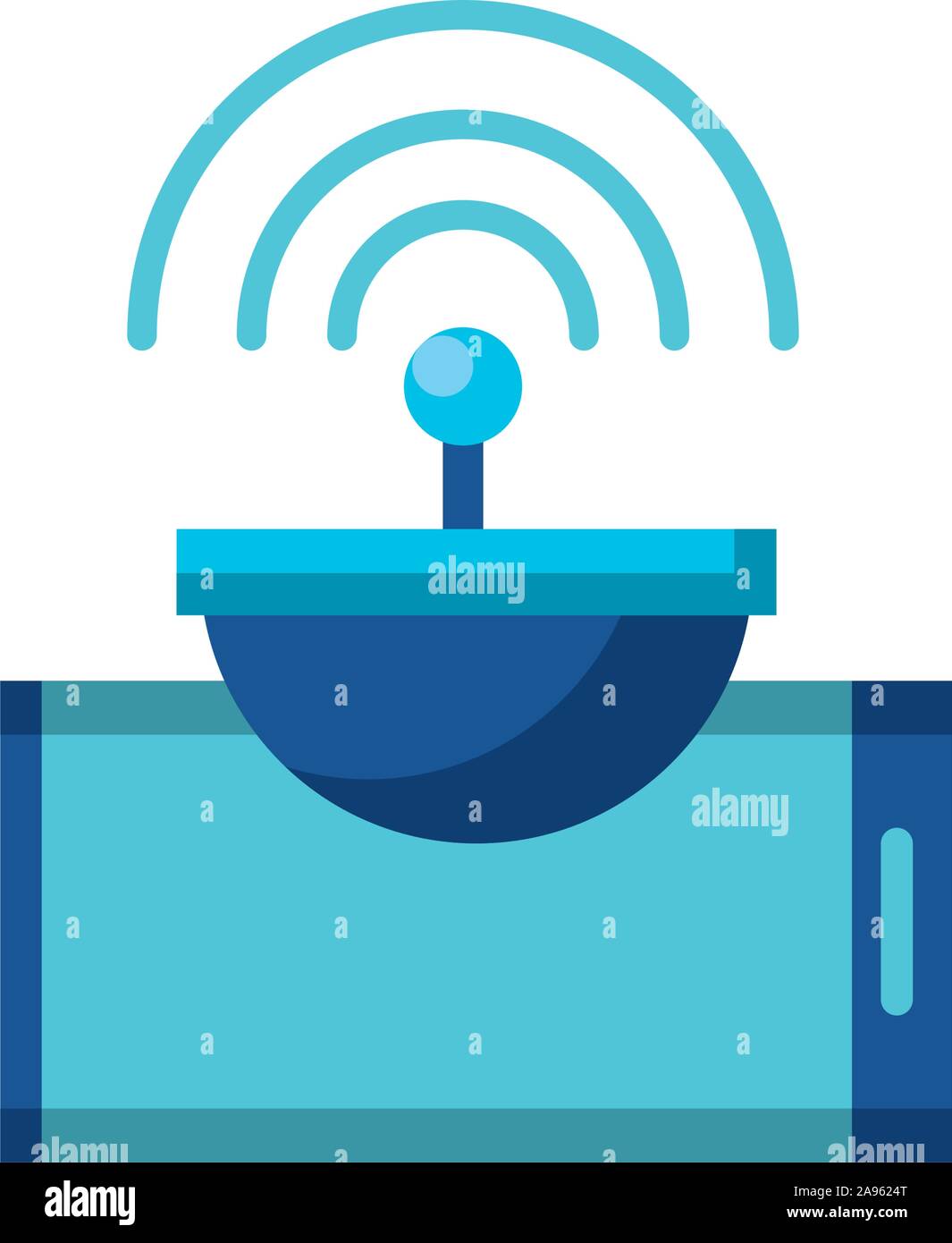 smartphone and antenna icon design, Digital technology communication ...