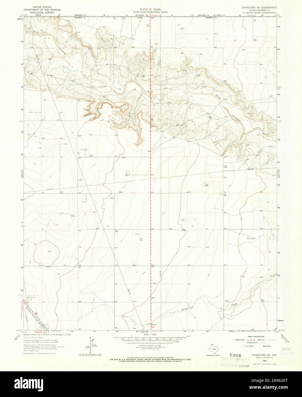 Map of stratford texas hi-res stock photography and images - Alamy