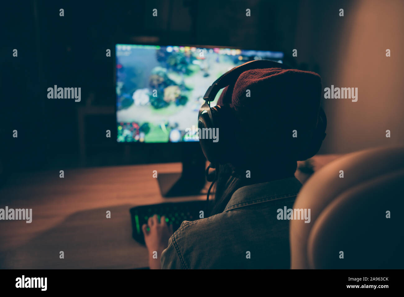 Photo of interested concentrated gamer building a strategy to win the ...