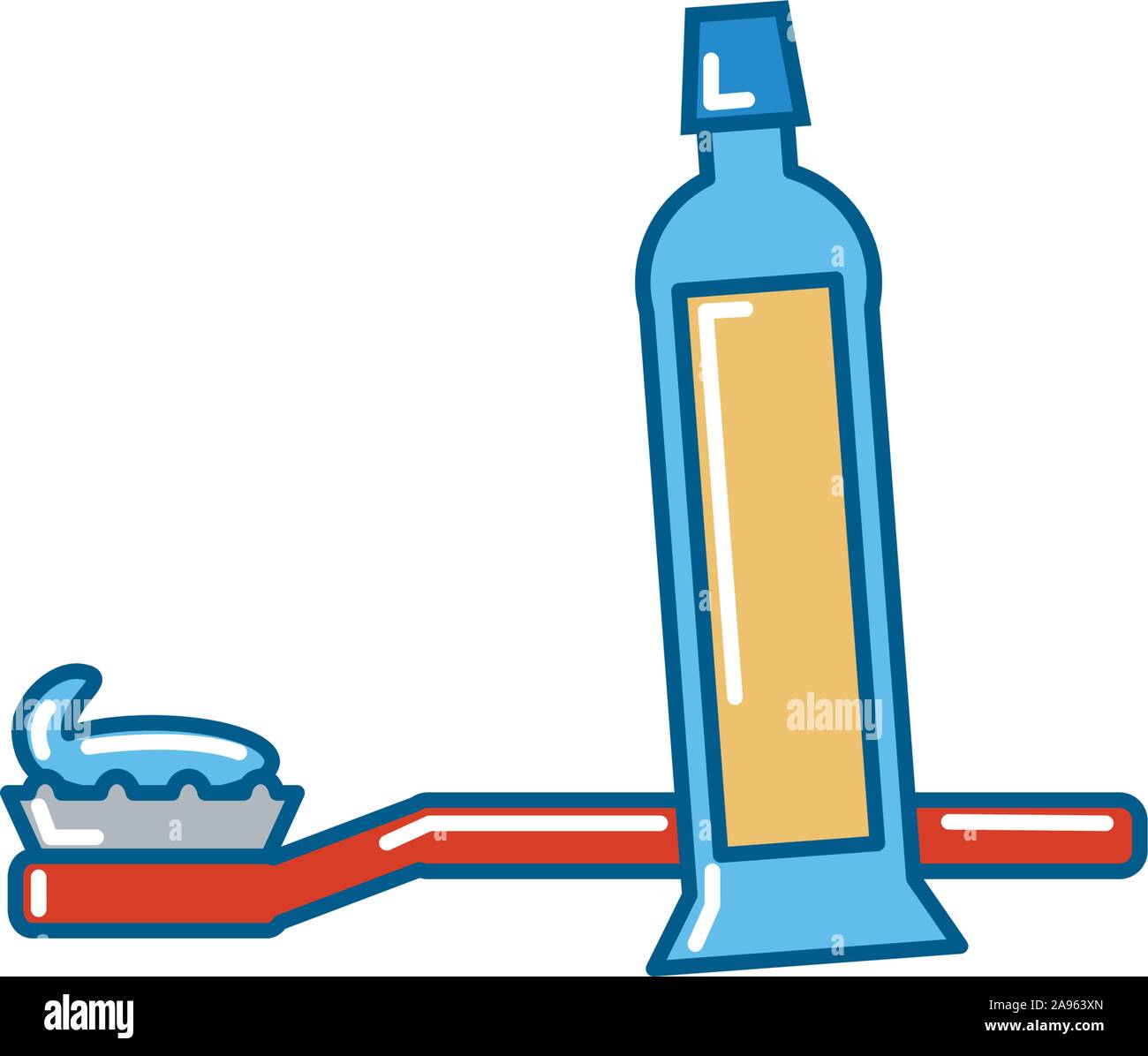 toothpaste and brush icon design, Medical health care hospital ...