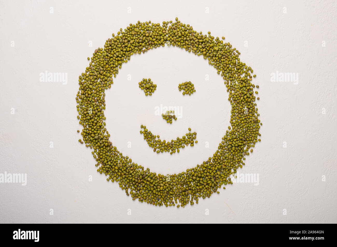 Concept of the smiley beans mash. Healthy diet food Stock Photo - Alamy