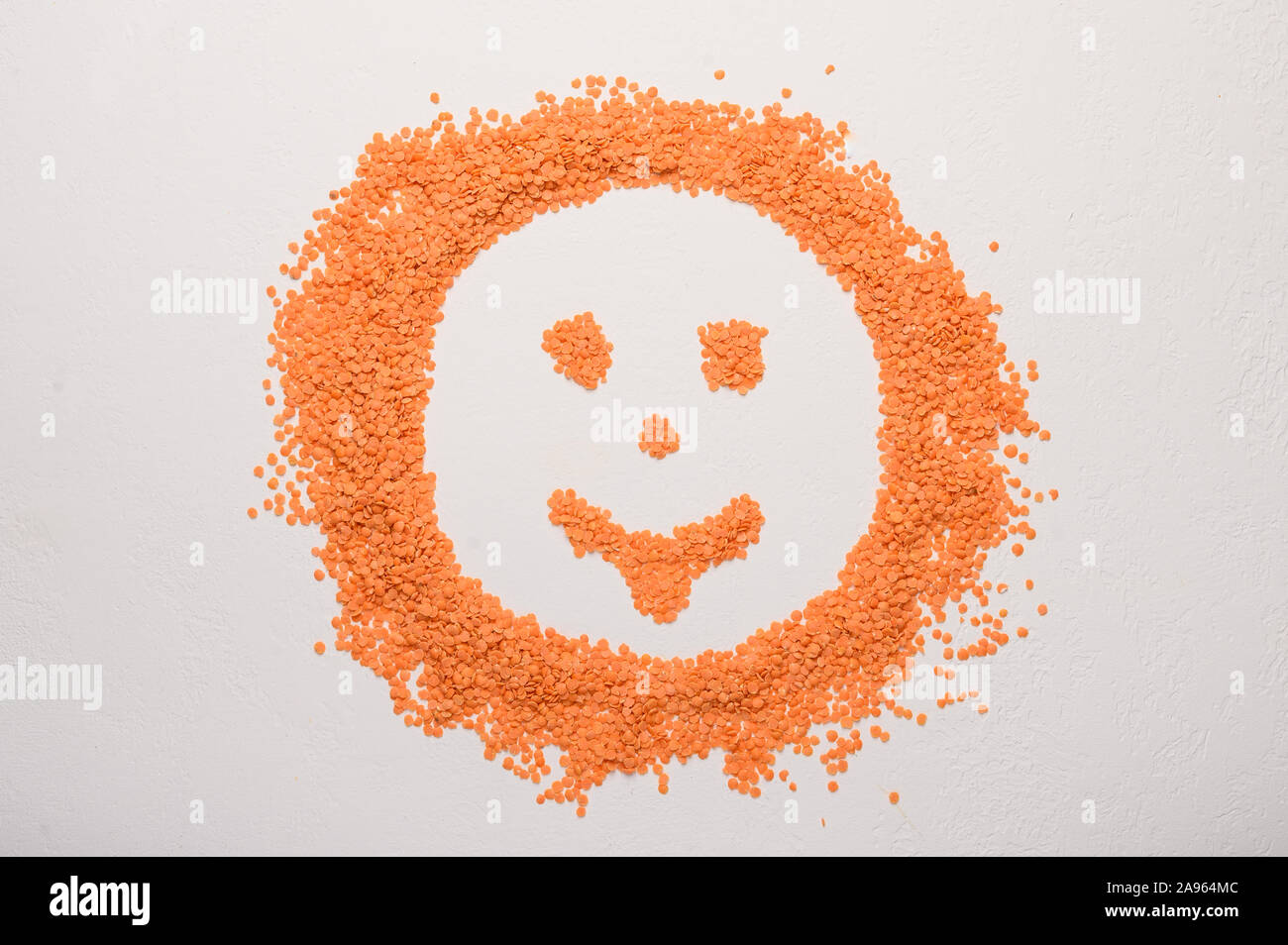 Concept of the smiley beans lentils. Healthy diet food Stock Photo - Alamy